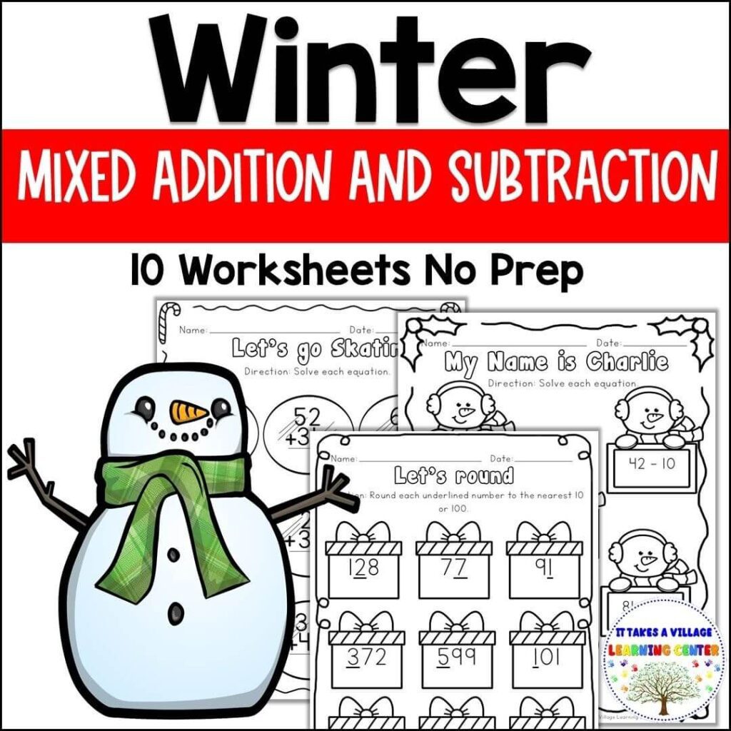 10 Engaging No-Prep Winter Math Activities Your 1st To 3rd Graders Will ...